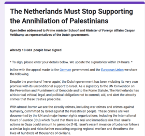 Onderteken de open brief aan premier Schoof en minister van ...